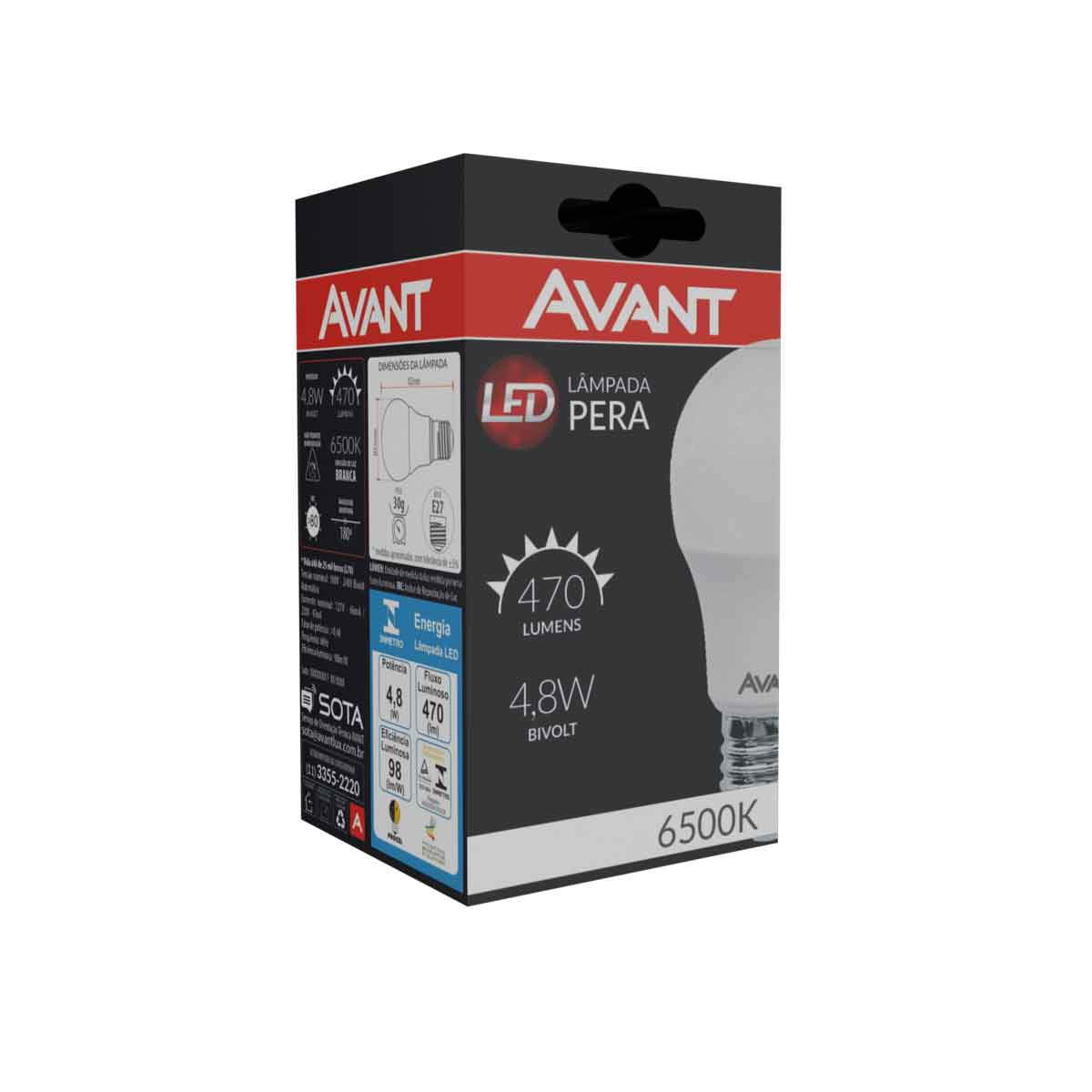 LAMPADA LED A60 4,8W BIV 6400K/6500K (ANT. 162811276) – AVANT – GMR